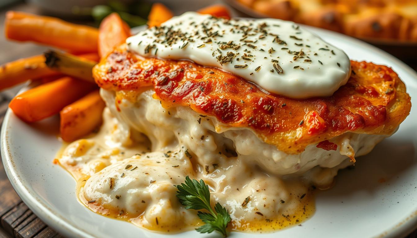 Cheesy Million Dollar Baked Chicken Breast with Cream Cheese - ZEST & YUM
