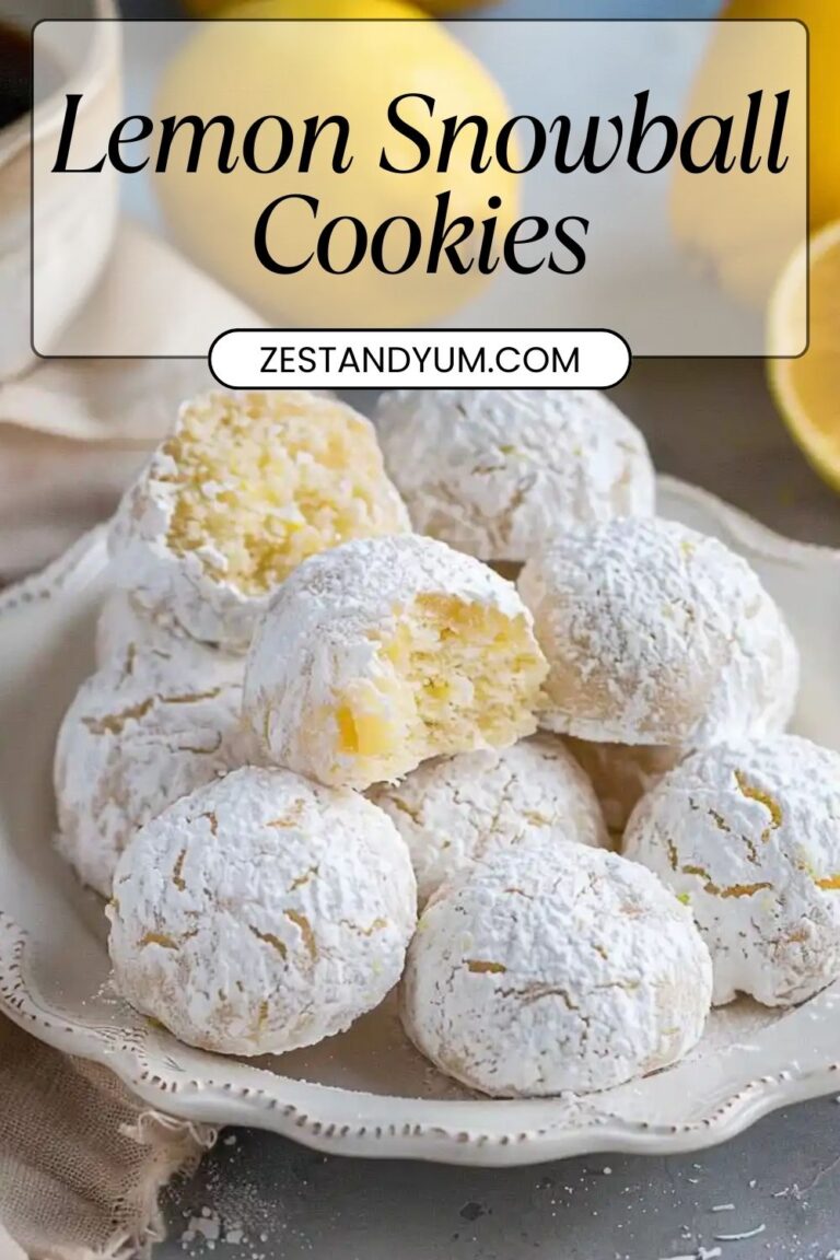 Easy Lemon Snowball Cookies - ZEST & YUM