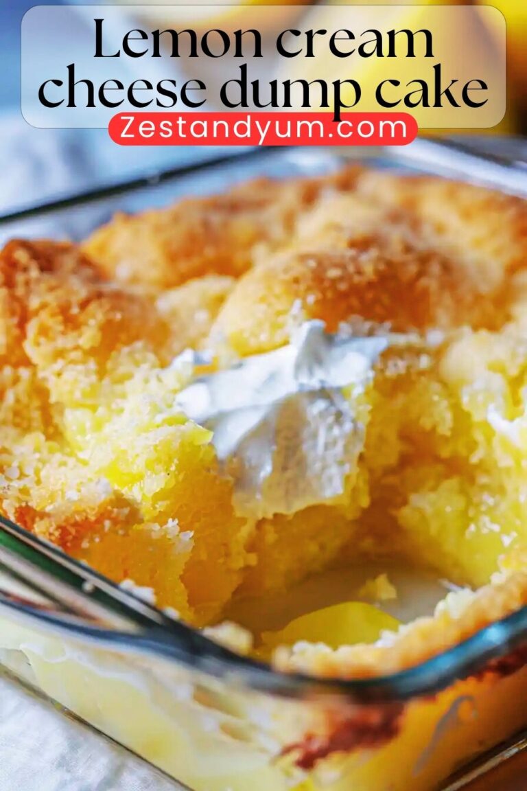 Lemon cream cheese dump cake - ZEST & YUM